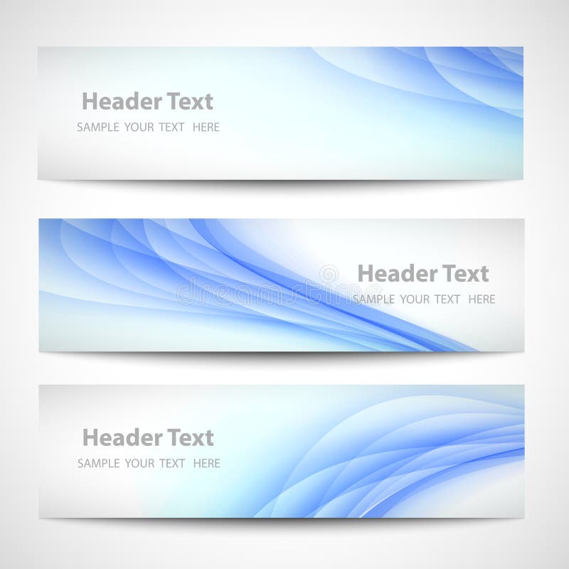 Abstract Header Blue Wave White Vector Design Stock Vector ...