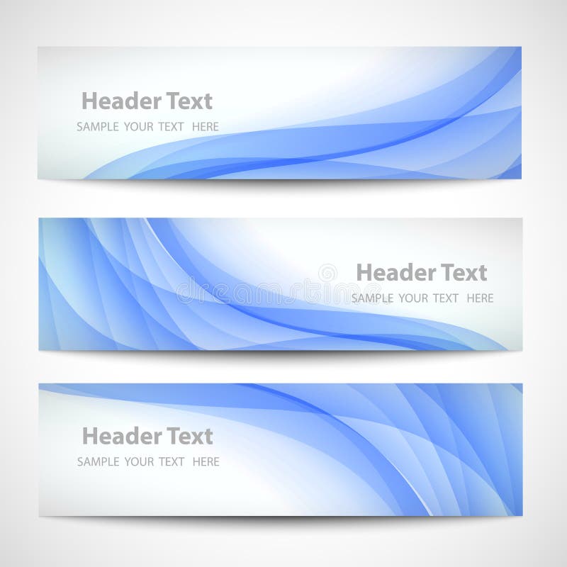 Abstract Header Blue Wave White Vector Design Stock Vector ...