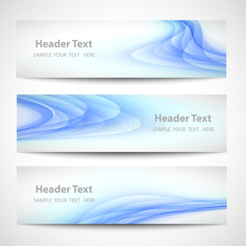 Abstract Header Blue Wave White Vector Design Stock Vector ...