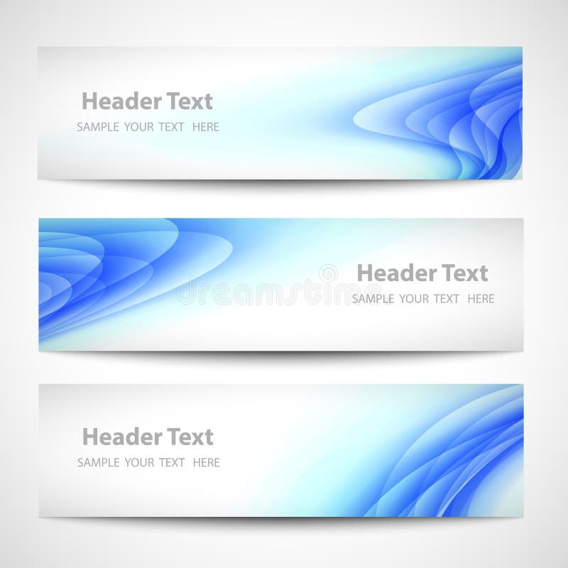 Abstract Header Blue Wave White Vector Design Stock Vector ...