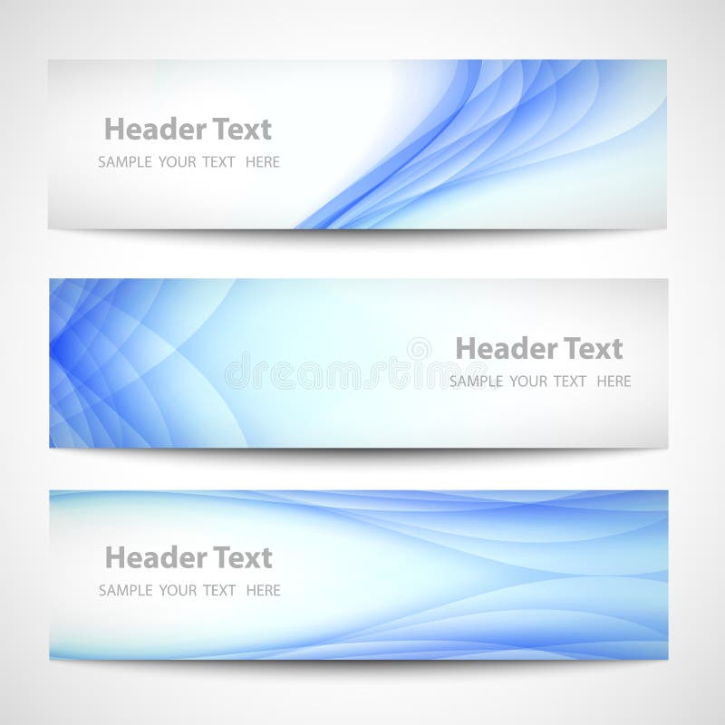 Abstract Header Blue Wave White Vector Design Stock Vector ...