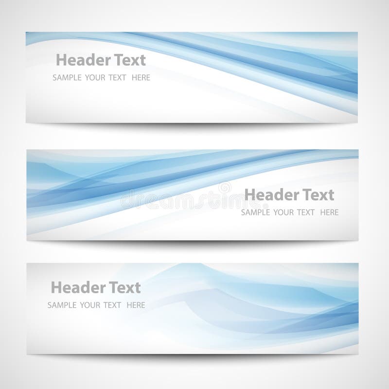 Abstract Header Blue Wave White Vector Design Stock Vector ...