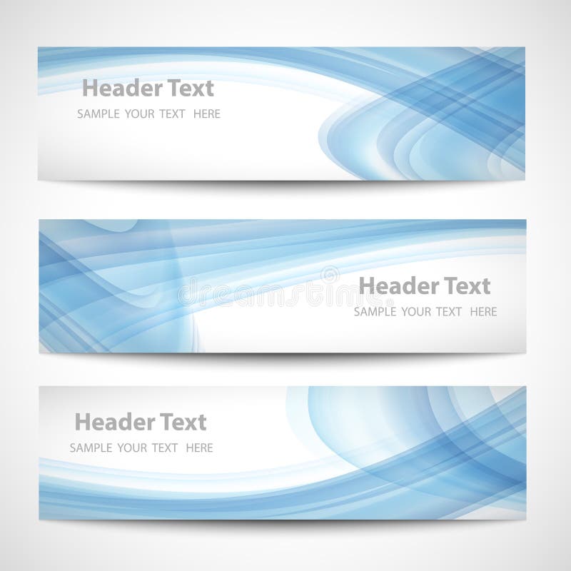 Abstract Header Blue Wave White Vector Design Stock Vector ...