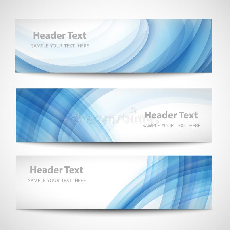 Abstract Header Blue Wave White Vector Design Stock Vector ...