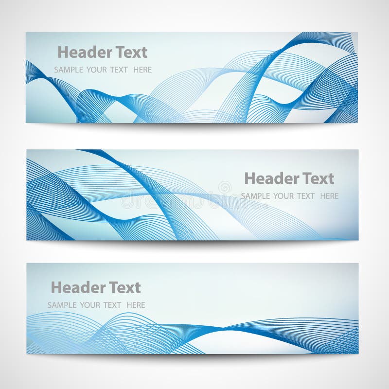 Abstract Header Blue Wave White Vector Design Stock Vector ...
