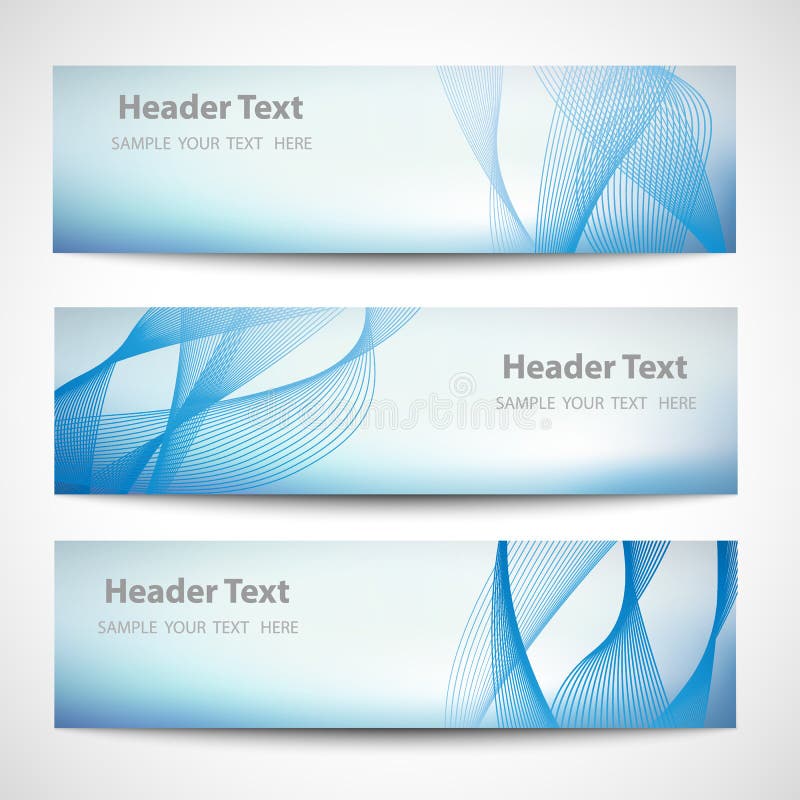 Abstract Header Blue Wave White Vector Design Stock Vector ...