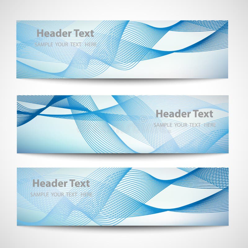 Abstract Header Blue Wave White Vector Design Stock Vector ...