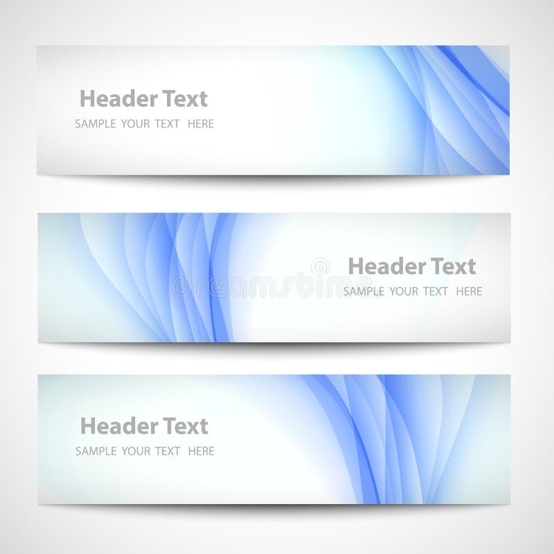 Abstract Header Blue Wave White Vector Design Stock Vector ...