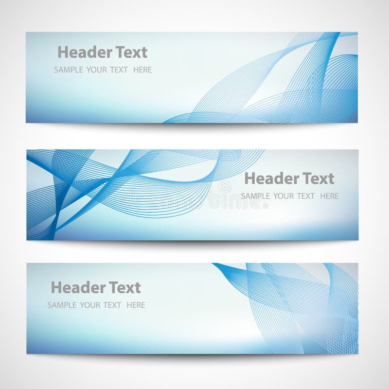 Abstract Header Blue Wave White Vector Design Stock Vector ...