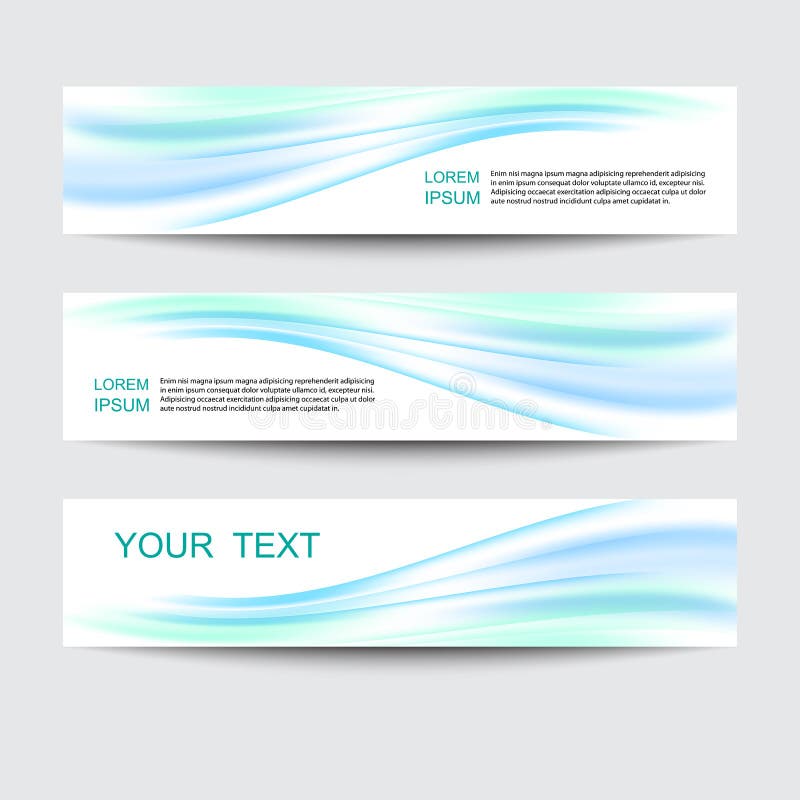 Abstract Header Blue Wave White Vector Design Stock Vector ...