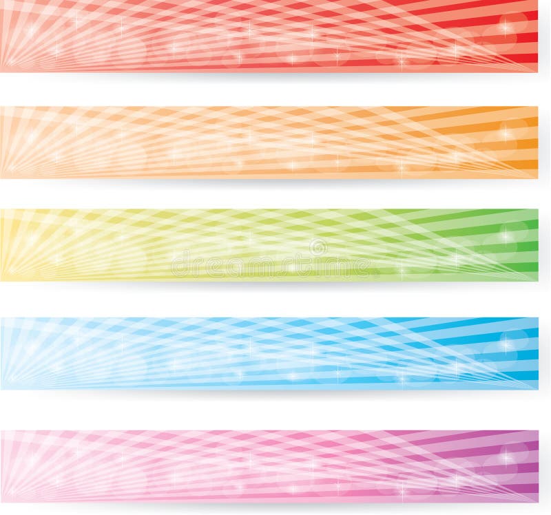 Abstract Header Colorful Lined Design Stock Vector - Illustration of ...