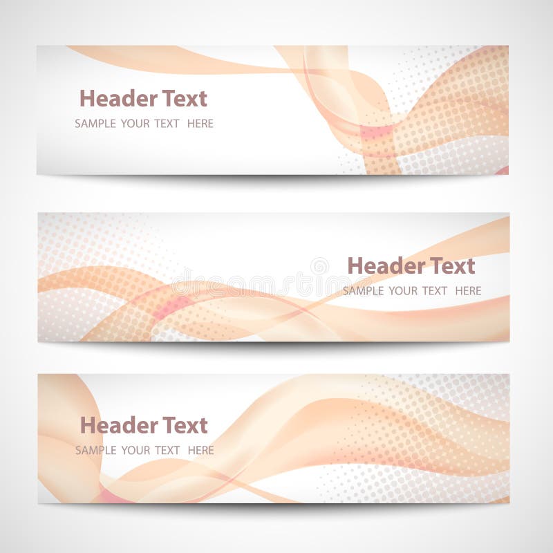 Abstract Header Orange Wave White Vector Design Stock Vector ...
