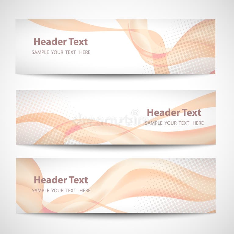 Abstract Header Orange Wave White Vector Design Stock Vector ...