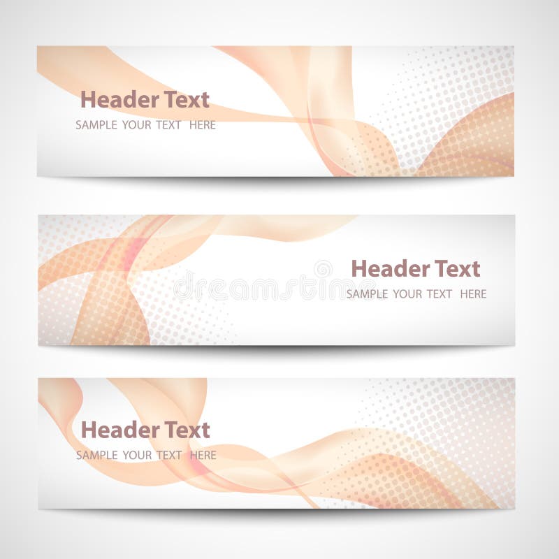 Abstract Header Orange Wave White Vector Design Stock Vector ...