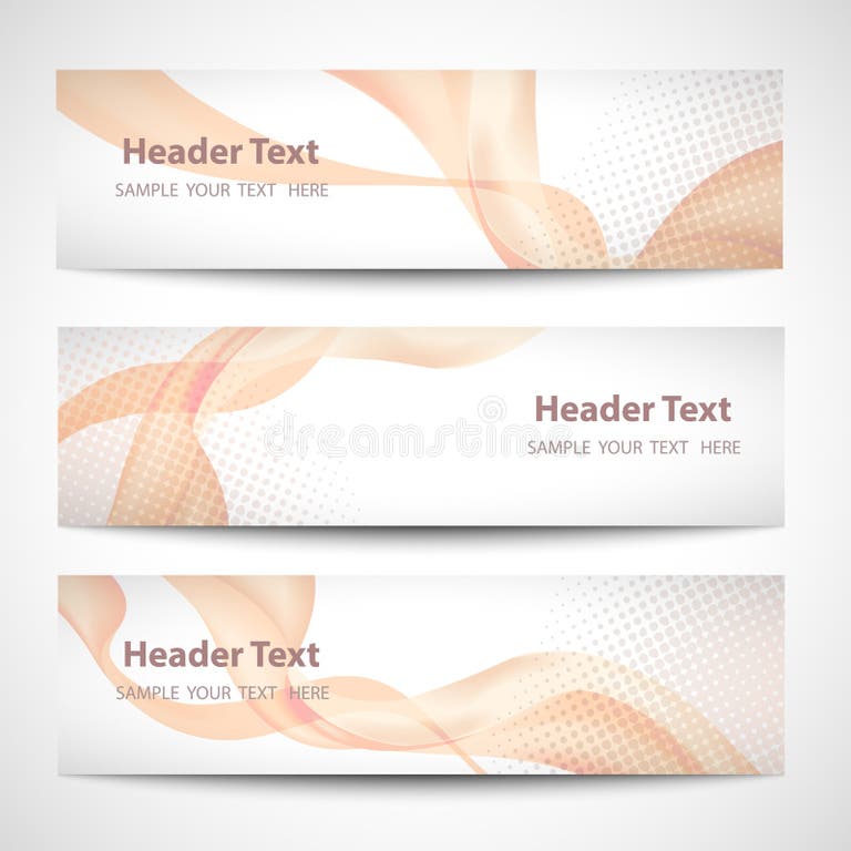Abstract Header Orange Wave White Vector Design Stock Vector ...