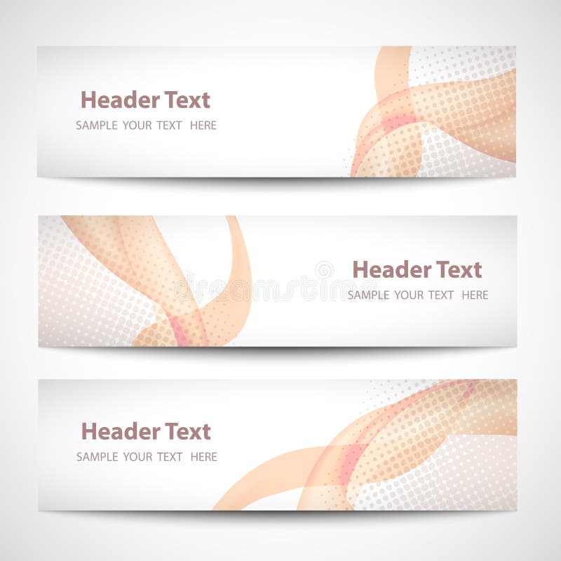 Abstract Header Orange Wave White Vector Design Stock Vector ...
