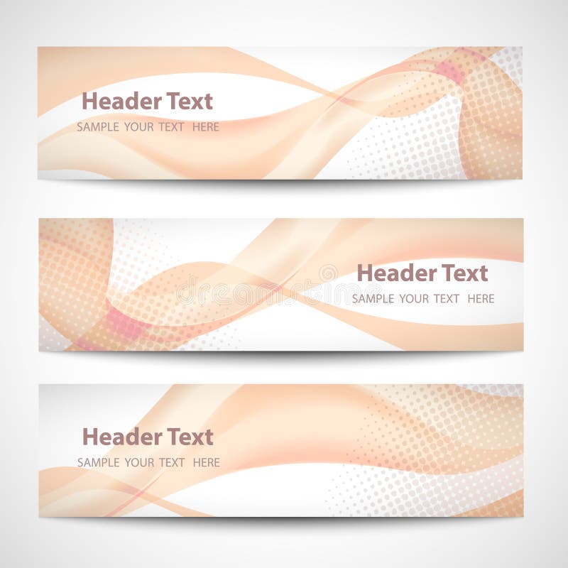 Abstract Header Orange Wave White Vector Design Stock Vector ...