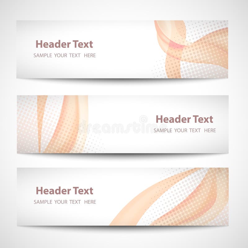 Abstract Header Orange Wave White Vector Design Stock Vector ...