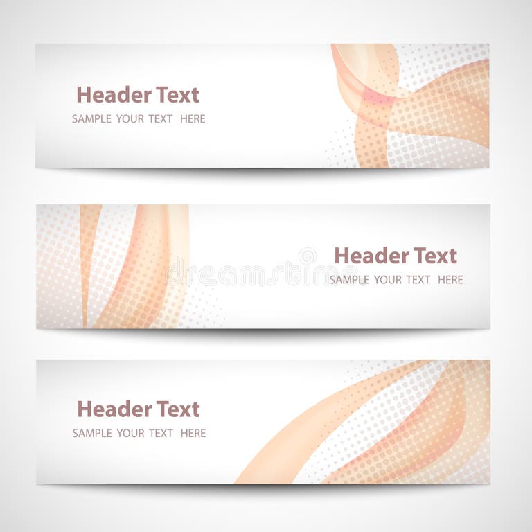 Abstract Header Orange Wave White Vector Design Stock Vector ...