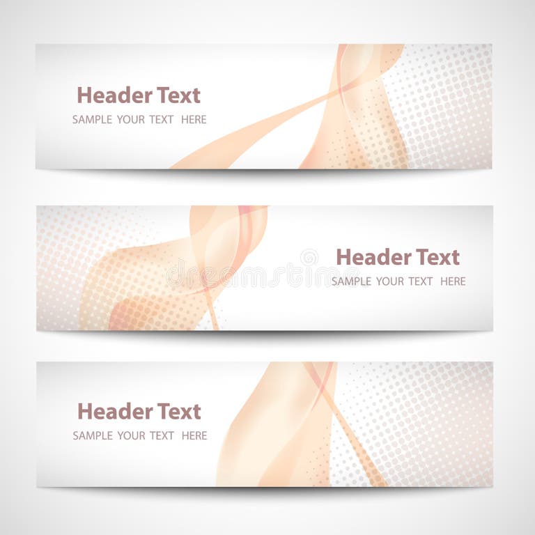 Abstract Header Orange Wave White Vector Design Stock Vector ...