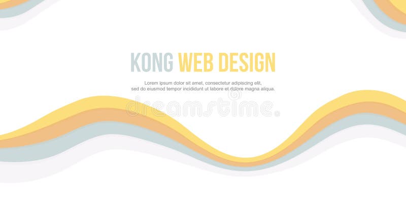 Abstract Header Website Yellow White Stock Vector - Illustration of ...