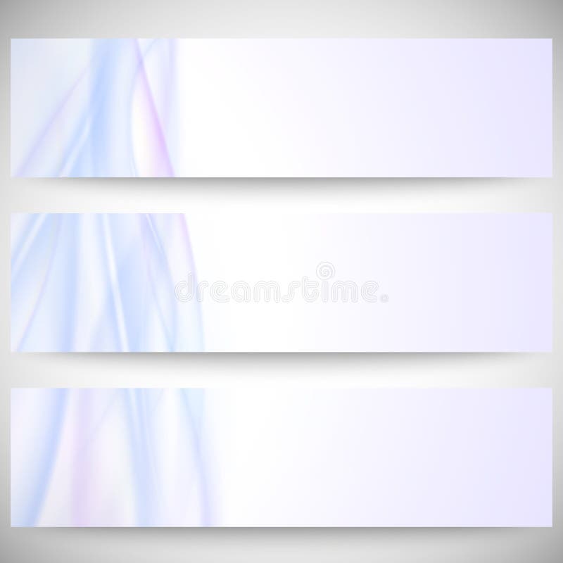 Abstract Headers Set, Wave Vector Design Stock Vector - Illustration of ...