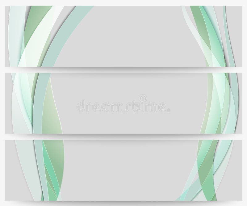 Abstract Headers Set, Wave Vector Design Stock Vector - Illustration of ...