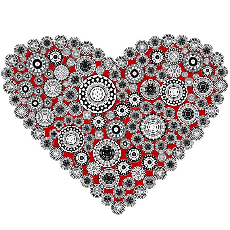 Abstract heart stock illustration. Illustration of flowers - 15545192