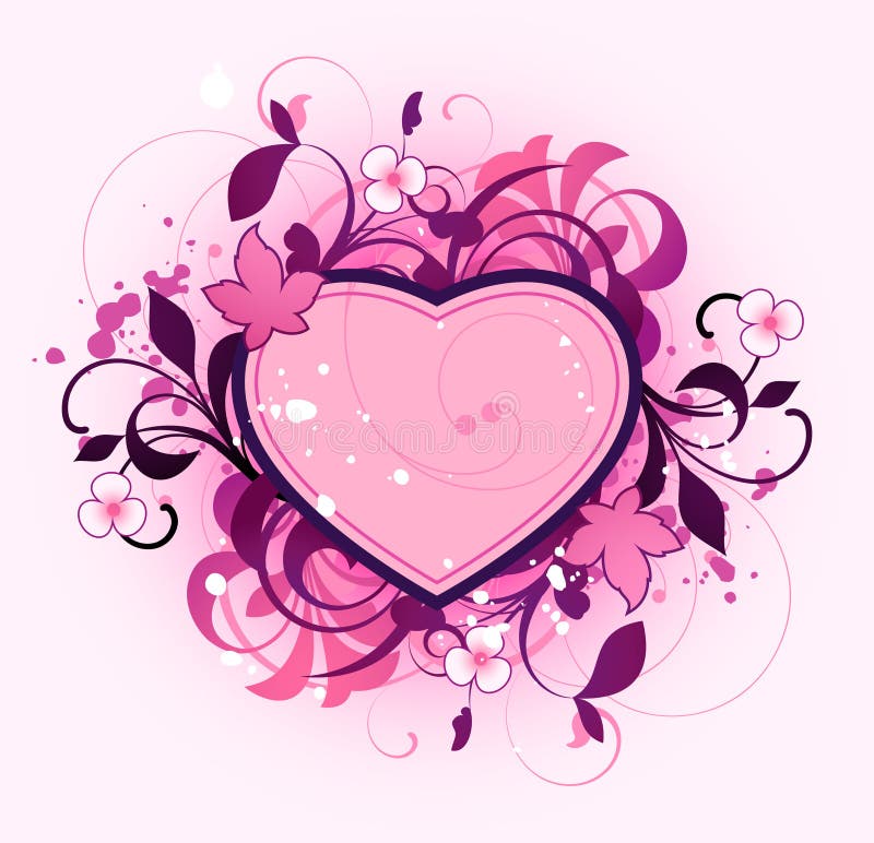 Abstract with heart stock vector. Illustration of leaf - 15694364