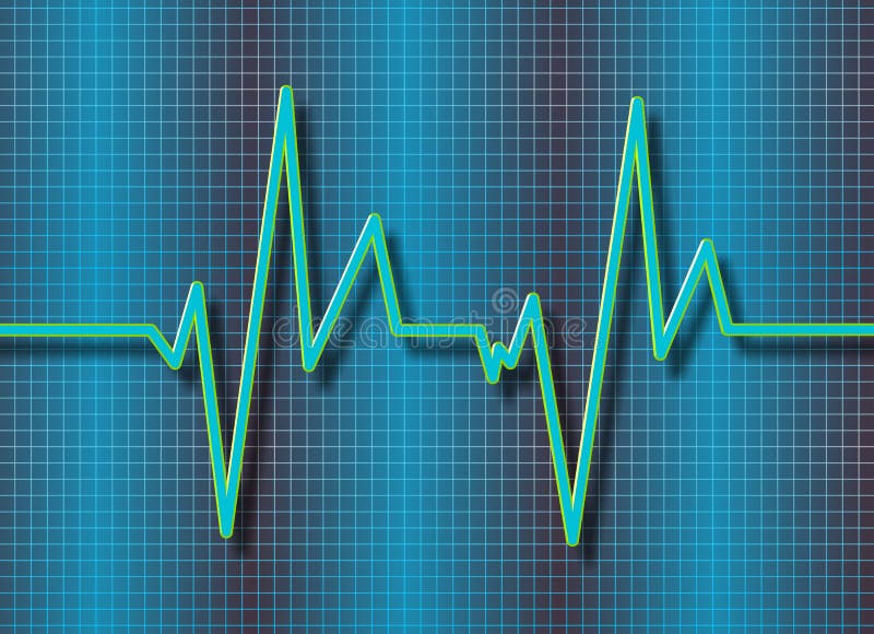 Heart or pulse rate screen stock illustration. Illustration of ...