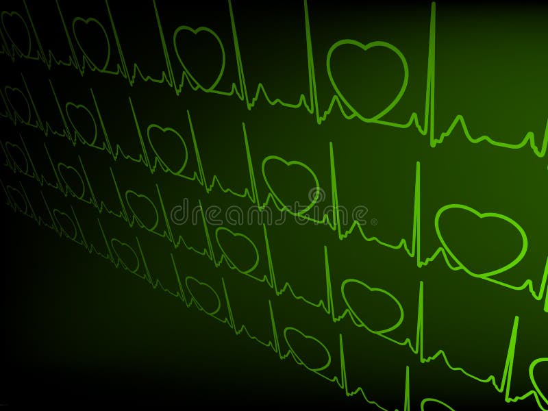 Abstract Heart Beats Cardiogram. EPS 8 Stock Vector - Illustration of ...
