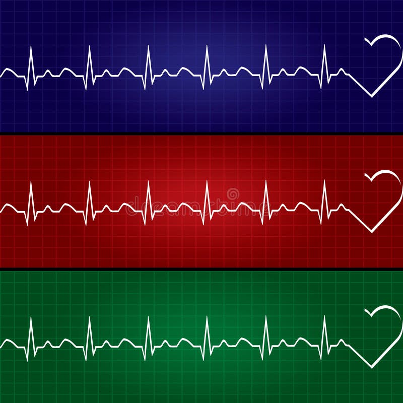 Abstract Heart Beats Cardiogram Illustration . Stock Vector ...