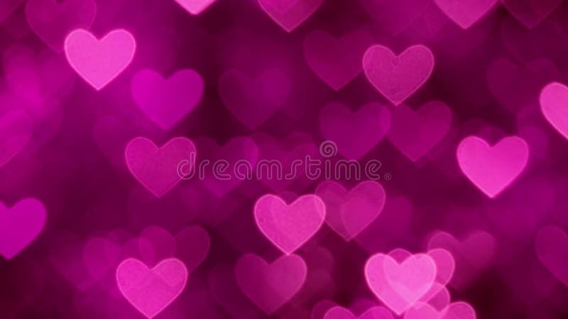 Abstract Heart Bokeh Background Magenta Color Stock Video - Video of ...