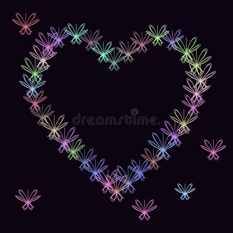 Abstract heart stock vector. Illustration of black, graphic - 50344799