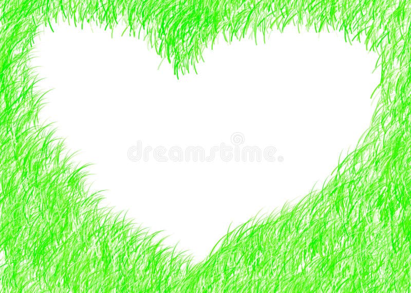 Abstract Heart Green Bright Frame Spring Romantic Mood Stock ...