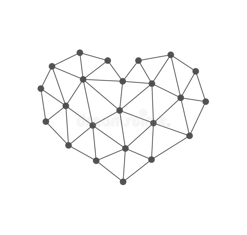 Abstract heart icon stock vector. Illustration of edgy - 124695645