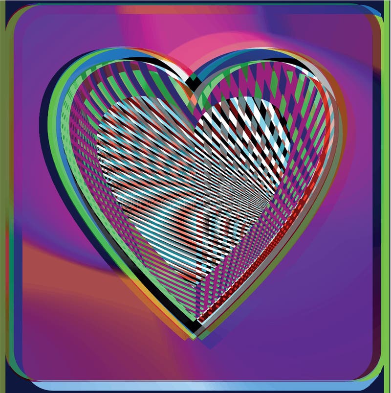 Abstract Heart Illustration Stock Vector - Illustration of asymmetrical ...