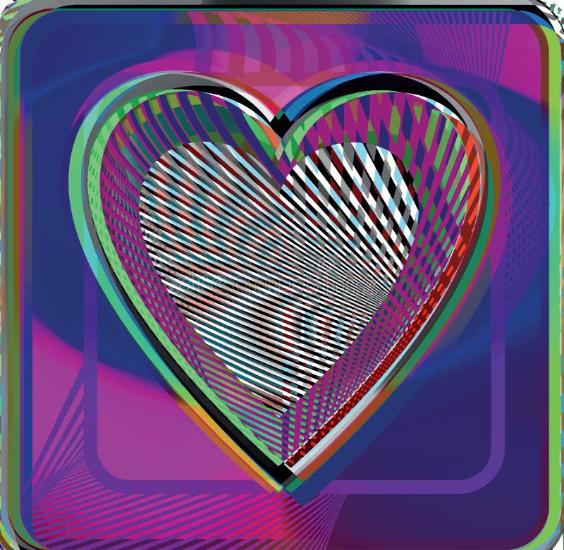 Abstract Heart Illustration Stock Vector - Illustration of asymmetrical ...