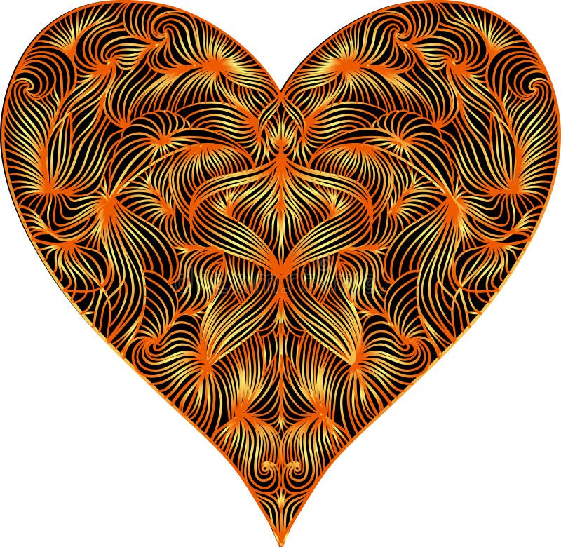 Abstract Heart Illustration Stock Vector - Illustration of flat ...