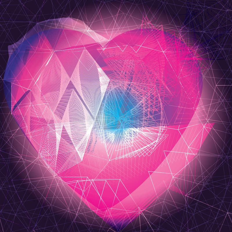 Abstract Heart stock illustration. Illustration of artistic - 55644787
