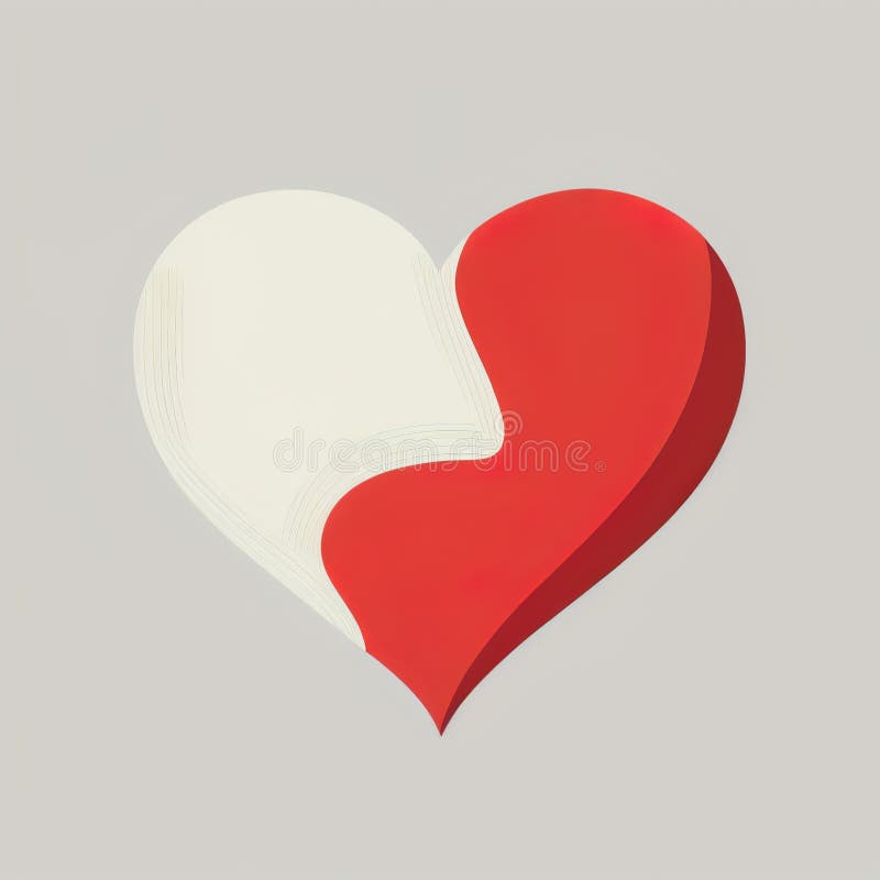 Abstract Heart Illustration,white Background, Graphic Element ...