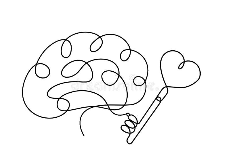 Continuous Line Art Brain Stock Illustrations – 476 Continuous Line Art ...