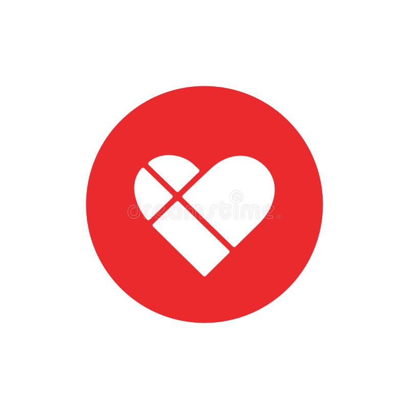 Abstract Heart Logo Icon Design, Sliced Heart Icon Vector Stock Vector ...