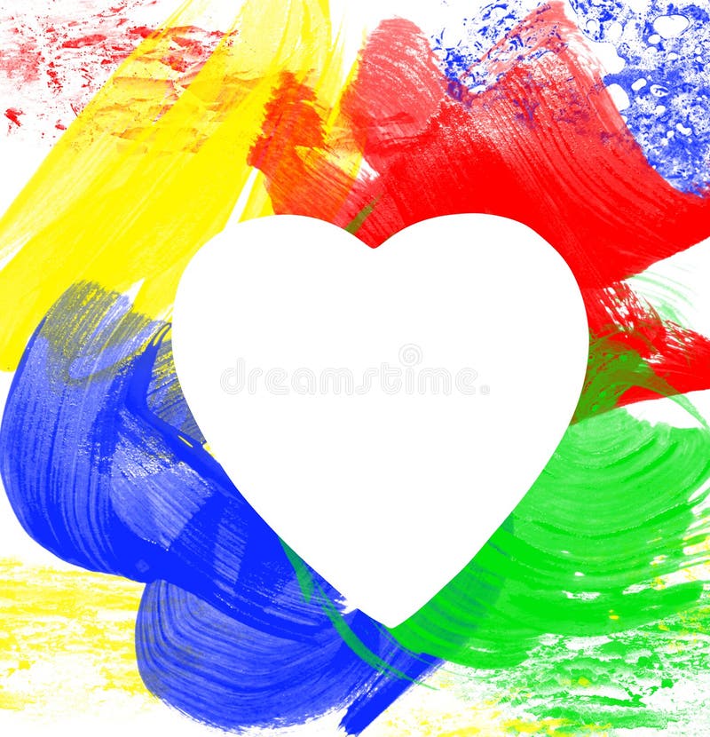 Abstract Heart Paint Drawing Stock Illustration - Illustration of retro ...