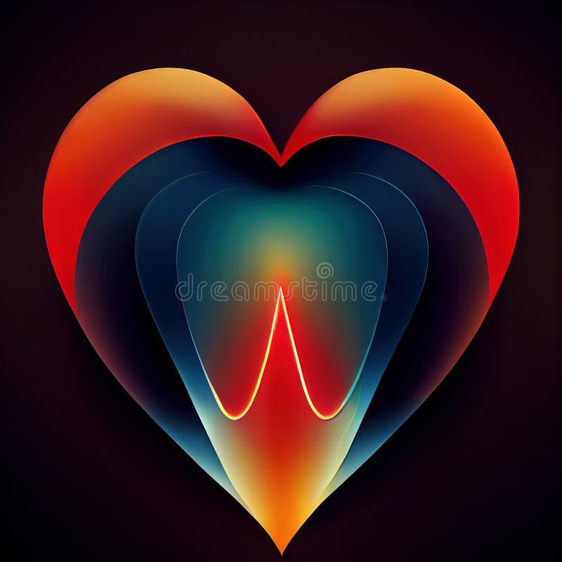 Abstract Heart Pattern with Gradient Transitions. Health and Treatment ...