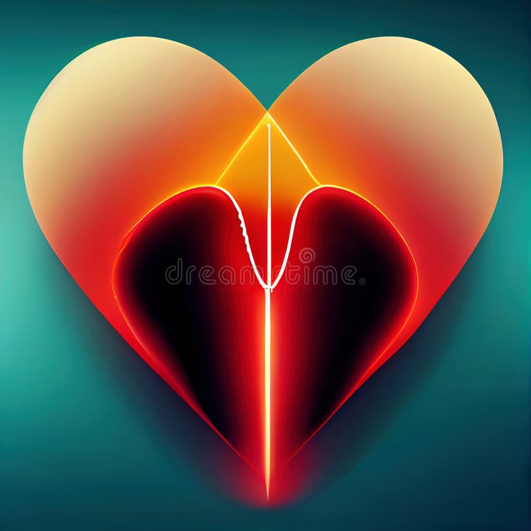 Abstract Heart Pattern with Gradient Transitions. Health and Treatment ...