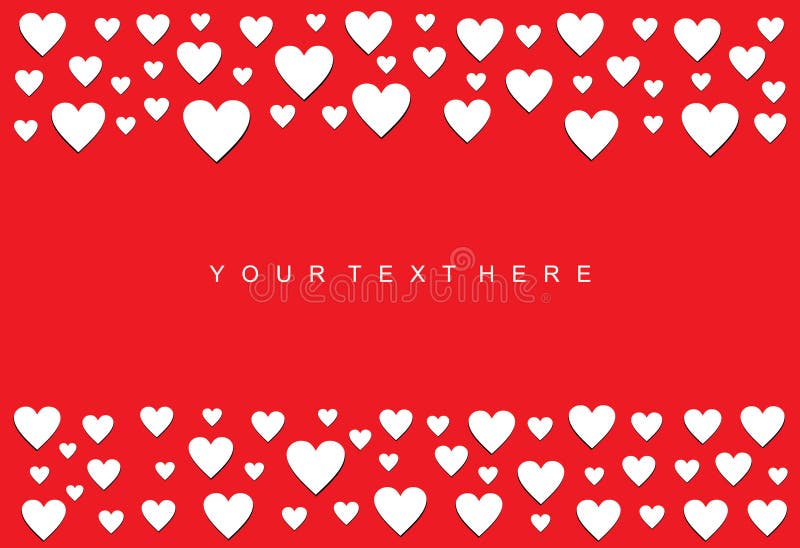 Heart Background Template Pattern Vecto Stock Vector - Illustration of ...