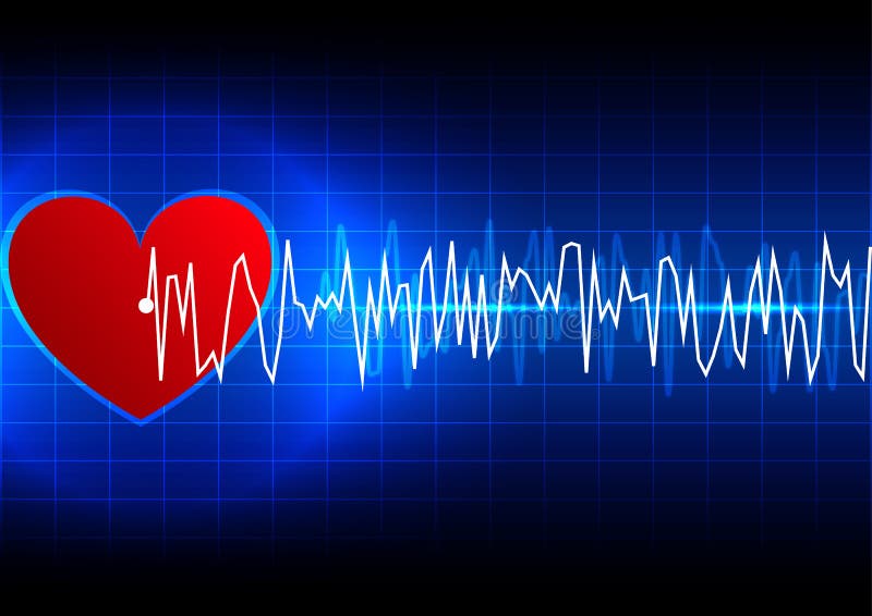 Abstract Heart Rhythm Ekg Technology Background Stock Vector ...