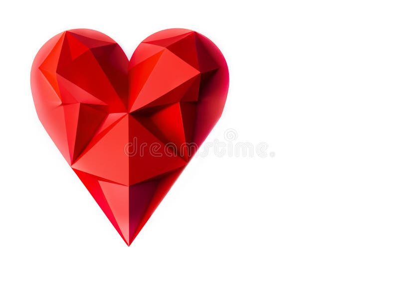 Abstract Heart Shape Made of Various Elements, White Background ...