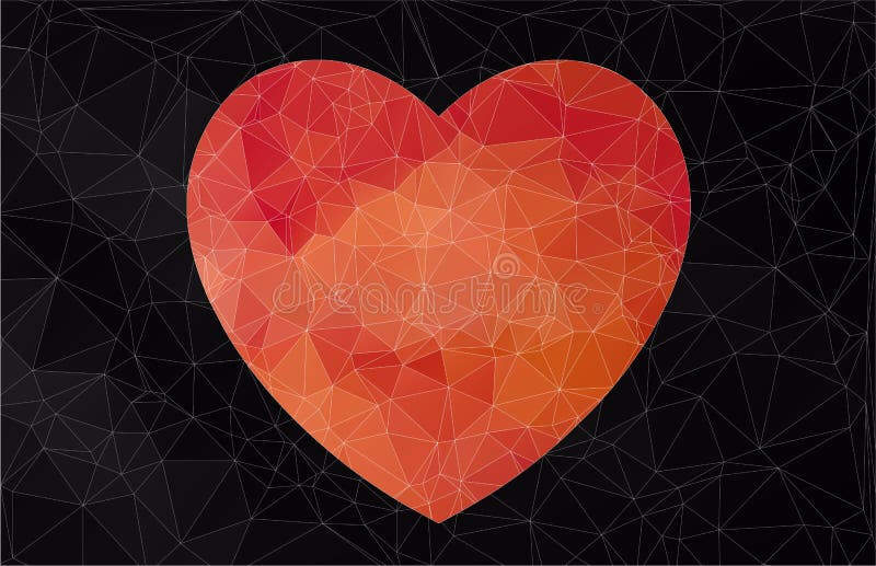 Abstract Heart-shaped Banner Stock Vector - Illustration of romantic ...